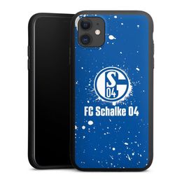 DeinDesign iPhone 11 Handy Premium Silikon H&uuml;lle Handyh&uuml;lle schwarz Case S04 Fc Schalke 04 Logo Silikon Premium Case