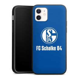 DeinDesign iPhone 12 Handy Premium Silikon H&uuml;lle Handyh&uuml;lle schwarz Case Fc Schalke 04 Official Licensed Product Logo Silikon Premium Case