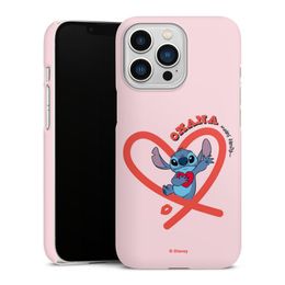 DeinDesign iPhone 13 Pro Handy Premium Case Smartphone Handyh&uuml;lle Schutzh&uuml;lle matt Heart Lilo & Stitch Disney Premium Case