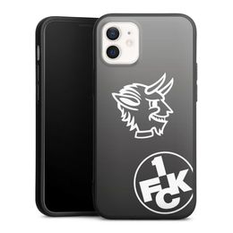 DeinDesign iPhone 12 mini Handy Premium Silikon H&uuml;lle Handyh&uuml;lle schwarz Case Logo 1. Fck 1. Fc Kaiserslautern Silikon Premium Case