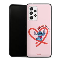 DeinDesign Galaxy A53 5G Handy Silikon H&uuml;lle Case schwarz Handyh&uuml;lle Lilo & Stitch Heart Disney