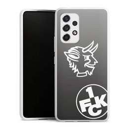 DeinDesign Galaxy A53 5G Handy Silikon H&uuml;lle Case wei&szlig; Handyh&uuml;lle 1. Fc Kaiserslautern Logo 1. Fck Silikon Case