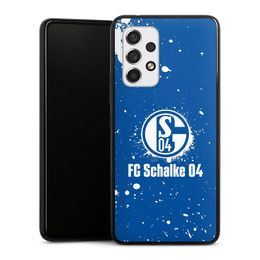 DeinDesign Galaxy A53 5G Handy Silikon H&uuml;lle Case schwarz Handyh&uuml;lle Logo Fc Schalke 04 S04