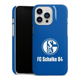 DeinDesign iPhone 13 Pro Handy Premium Case Smartphone Handyh&uuml;lle Schutzh&uuml;lle gl&auml;nzend Fc Schalke 04 Official Licensed Product Logo Premium Case