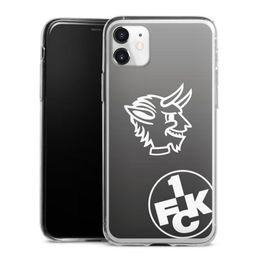 DeinDesign iPhone 11 Handy Slim Case Silikon Handyh&uuml;lle transparent H&uuml;lle extra d&uuml;nn Logo 1. Fck 1. Fc Kaiserslautern Silikon Slim Case
