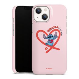 DeinDesign iPhone 13 Mini Handy Premium Case Smartphone Handyhülle Schutzhülle glänzend Disney Heart Lilo & Stitch Premium Case