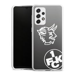 DeinDesign Galaxy A33 5G Handy Silikon H&uuml;lle Case wei&szlig; Handyh&uuml;lle 1. Fc Kaiserslautern Logo 1. Fck Silikon Case