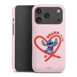 DeinDesign iPhone 17 Pro Handy Premium Case Smartphone Handyh&uuml;lle Schutzh&uuml;lle matt Heart Lilo & Stitch Disney Premium Case