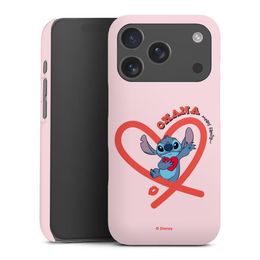 DeinDesign iPhone 17 Pro Handy Premium Case Smartphone Handyh&uuml;lle Schutzh&uuml;lle gl&auml;nzend Heart Lilo & Stitch Disney Premium Case