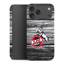 DeinDesign iPhone 17 Pro Max Handy Premium Case Smartphone Handyh&uuml;lle Schutzh&uuml;lle gl&auml;nzend 1. Fc K&ouml;ln Wooden Look Official Licensed Product Premium Case