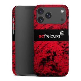 DeinDesign iPhone 17 Pro Max Handy Premium Case Smartphone Handyh&uuml;lle Schutzh&uuml;lle gl&auml;nzend Official Licensed Product Sc Freiburg Logo Premium Case