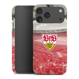 DeinDesign iPhone 17 Pro Max Handy Premium Case Smartphone Handyh&uuml;lle Schutzh&uuml;lle gl&auml;nzend Stadium Vfb Stuttgart Official Licensed Product Premium Case