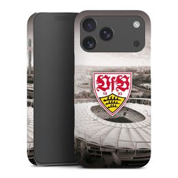 DeinDesign iPhone 17 Pro Max Handy Premium Case Smartphone Handyh&uuml;lle Schutzh&uuml;lle gl&auml;nzend Official Licensed Product Vfb Stuttgart Stadium Premium Case