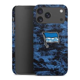 DeinDesign iPhone 17 Pro Max Handy Premium Case Smartphone Handyh&uuml;lle Schutzh&uuml;lle gl&auml;nzend Flag Hertha Bsc Logo Premium Case