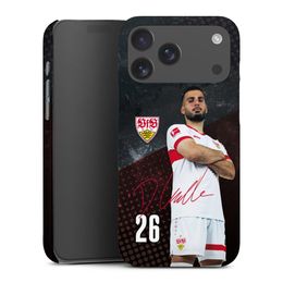 DeinDesign iPhone 17 Pro Max Handy Premium Case Smartphone Handyh&uuml;lle Schutzh&uuml;lle gl&auml;nzend Official Licensed Product Deniz Undav Vfb Stuttgart Premium Case