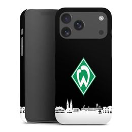 DeinDesign iPhone 17 Pro Max Handy Premium Case Smartphone Handyh&uuml;lle Schutzh&uuml;lle gl&auml;nzend Skyline Sv Werder Bremen Official Licensed Product Premium Case