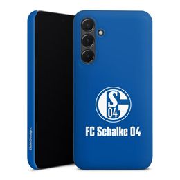DeinDesign Galaxy A35 5G Handy Premium Case Smartphone Handyh&uuml;lle Schutzh&uuml;lle matt Fc Schalke 04 Official Licensed Product Logo Premium Case