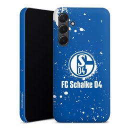 DeinDesign Galaxy A35 5G Handy Premium Case Smartphone Handyh&uuml;lle Schutzh&uuml;lle matt S04 Fc Schalke 04 Logo Premium Case