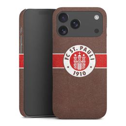 DeinDesign iPhone 17 Pro Max Handy Premium Case Smartphone Handyh&uuml;lle Schutzh&uuml;lle gl&auml;nzend Fc St. Pauli Logo Official Licensed Product Premium Case