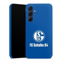 DeinDesign Galaxy A55 5G Handy Premium Case Smartphone Handyh&uuml;lle Schutzh&uuml;lle matt Fc Schalke 04 Official Licensed Product Logo Premium Case