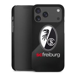 DeinDesign iPhone 17 Pro Max Handy Premium Case Smartphone Handyh&uuml;lle Schutzh&uuml;lle gl&auml;nzend Sc Freiburg Lettering Logo Premium Case
