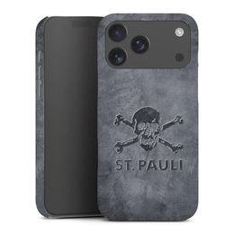 DeinDesign iPhone 17 Pro Max Handy Premium Case Smartphone Handyh&uuml;lle Schutzh&uuml;lle gl&auml;nzend Logo Fc St. Pauli Concrete Premium Case