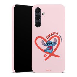 DeinDesign Galaxy A55 5G Handy Premium Case Smartphone Handyh&uuml;lle Schutzh&uuml;lle matt Heart Lilo & Stitch Disney Premium Case