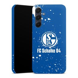 DeinDesign Galaxy A55 5G Handy Premium Case Smartphone Handyh&uuml;lle Schutzh&uuml;lle matt S04 Fc Schalke 04 Logo Premium Case
