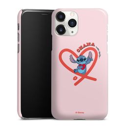 DeinDesign iPhone 11 Pro Handy Premium Case Smartphone Handyh&uuml;lle Schutzh&uuml;lle gl&auml;nzend Lilo & Stitch Heart Disney Premium Case