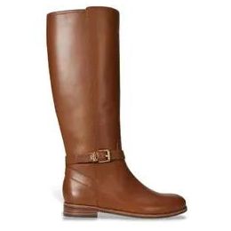 Lauren Ralph Lauren f&uuml;r Damen. 802974383001 Brooke II braune Lederstiefel (37), Wohnung, Rei&szlig;verschluss, L&auml;ssig