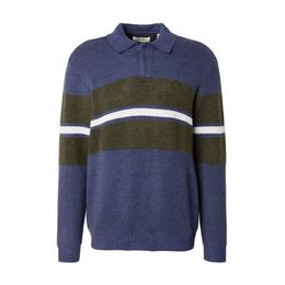 Blend Pullover Herren Gr&ouml;&szlig;e S dunkelblau / oliv / wei&szlig;