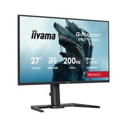 iiyama G-Master GB2771QSU-B1 Red Eagle, Gaming-Monitor 68.6 cm (27 Zoll), schwarz (matt), QHD, Fast-IPS, HDMI, DP, G-Sync komp., USB-Hub, 200Hz Panel
