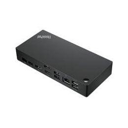 Lenovo ThinkPad Universal USB-C Dock, Dockingstation schwarz, USB, HDMI, DP, RJ-45, mit 135-W-Netzteil