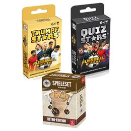 Gomazing - Fußball Spiele Bundle (3-teilig): Trumpfstars, Quizstars & DFB Retro Spieleset
