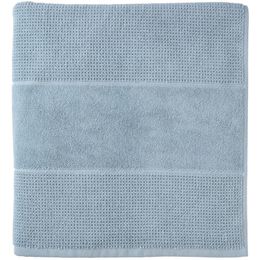 Saunatuch Schiesser "Turin in angesagter Reiskornoptik", hellblau, B:75cm L:200cm, Frottier, Frottier, Handtücher, Made in Green