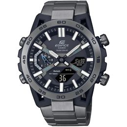 Smartwatch CASIO EDIFICE, grau, Smartwatches, Solaruhr, Armbanduhr, Herrenuhr, Bluetooth, Stoppfunktion,Phone Finder