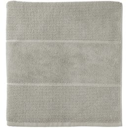 Saunatuch Schiesser "Turin in angesagter Reiskornoptik", grau, B:75cm L:200cm, Frottier, Frottier, Handtücher, Made in Green