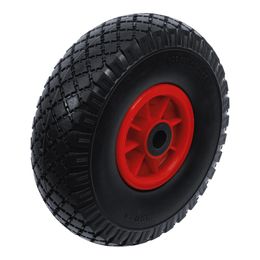 BGS Do it yourself Rad für Sackkarren/Bollerwagen PU, rot/schwarz 260 mm (80650)