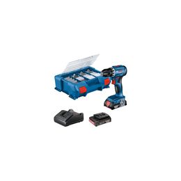 Bosch Akku-Bohrschrauber GSR 18V-45, 2 Akku GBA 18V 2.0Ah, Ladg. u. L-CASE (06019K3205)
