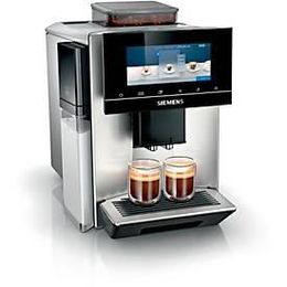 Siemens Kaffeevollautomat TQ903DZ3 EQ.900 plus, für Bohnen, 1500 W, bis 2,3 l/370 g, Fernzugriff, inkl. Zubehör, silber-schwarz