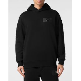 Sweatshirt Plein Sport "Hoodie", Jungen, Gr. S, schwarz (0202, schwarz, schwarz), Obermaterial: 88% Baumwolle, 12% Polyester, Sweatshirts