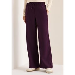 Marlene-Hose Cecil, Damen, Gr. M, Länge 30, eggplant rot, Stoff, 75% Polyester, 22% Viskose, 3% Elasthan, unifarben, loose fit normal, Hosen, im Loose Fit
