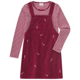 Yigga Mädchen Weihnachtsset mit Kleid und Shirt
