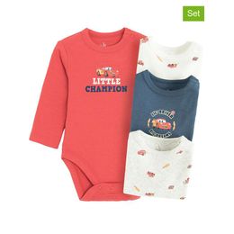 COOL CLUB 4er-Set: Bodys in Rot/ Dunkelblau/ Creme - 44% | Größe 80 | Baby-bodys