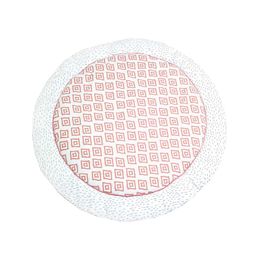 Emma+Noah Krabbeldecke "Sheer Boho" in Rosa/ Weiß - Ø 100 cm - 45% | Größe 100x100_cm | Decken
