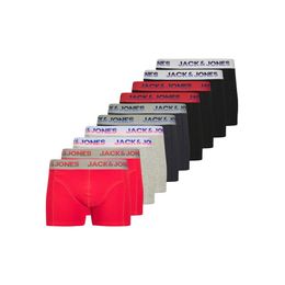 Jack & Jones JACK & JONES Boxershorts 'JACJADON' Herren Größe XL navy / graumeliert / rot / schwarz