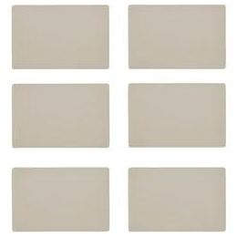 Platzset zeller PRESENT, beige (creme), B:30cm L:45cm, Platzsets, Kunstleder, metallic, 30x45 cm