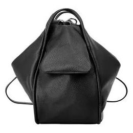 XZONE Cityrucksack X-ZONE, Gr. B/H/T: 38cm x 33cm x 18cm, onesize, schwarz, Leder, Rindsleder, Strukturmuster, Rucksäcke, echt Leder, Made in Italy