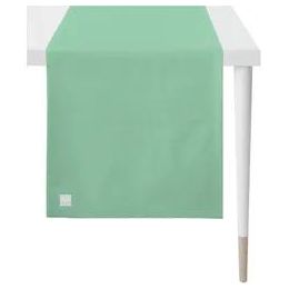 Tischläufer Apelt "3959 Outdoor, Sommerdeko, Sommer", grün (mint), B:46cm L:140cm, Polyester, Tischdecken, Panama