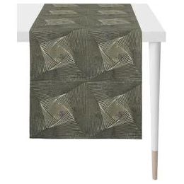 Tischläufer Apelt "1307 Loft Style, Jacquard", grau (grau, natur), B:43cm L:135cm, Polyester, Viskose, Tischdecken, Fleckschutz